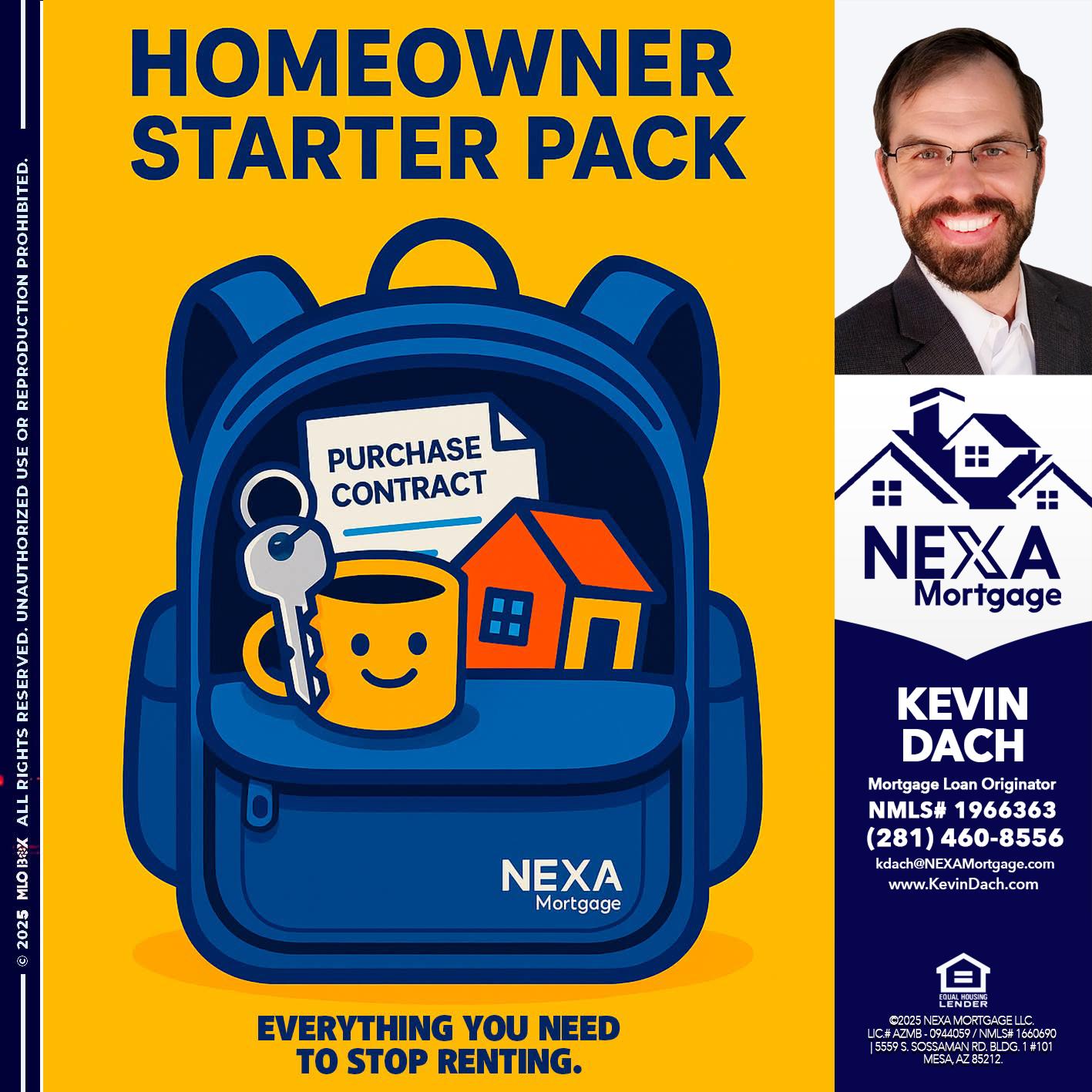 NEED A HOMEOWNER PACK.. - Kevin Dach -Loan Officer
